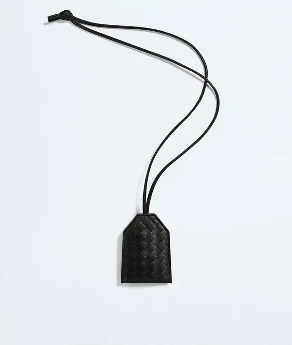 Bottega Veneta Key Holder Necklace - Black
