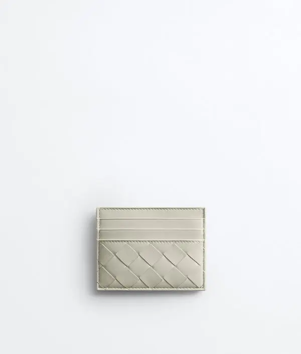 Bottega Veneta Intrecciato Credit Card Case - Silica Gray