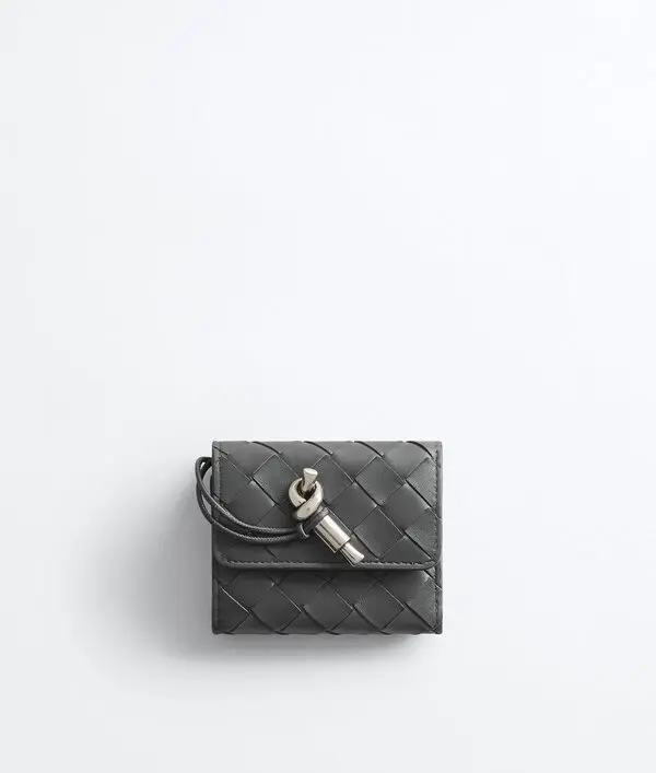 Bottega Veneta Andiamo Tri-fold Wallet - Obsidian Gray