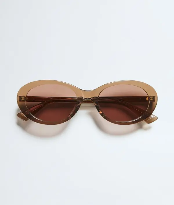 Bottega Veneta Classic Oval Sunglasses - Brown/brown