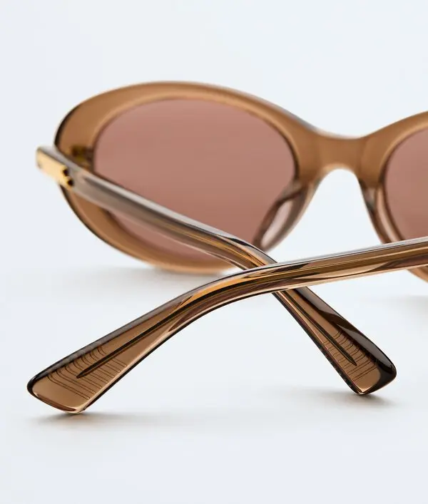 Bottega Veneta Classic Oval Sunglasses - Brown/brown