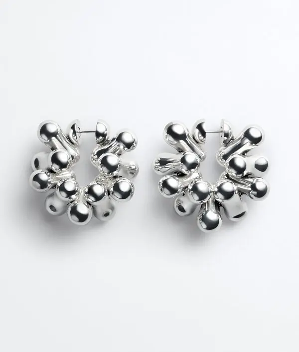 Bottega Veneta Blown Earrings - Silver