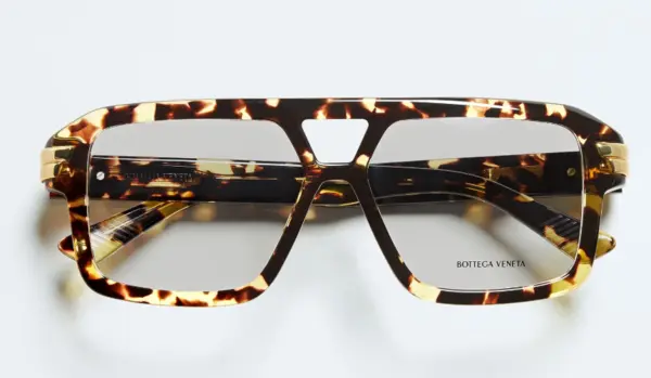 Bottega Veneta Mitre Aviator Eyeglasses - Havana/transparent