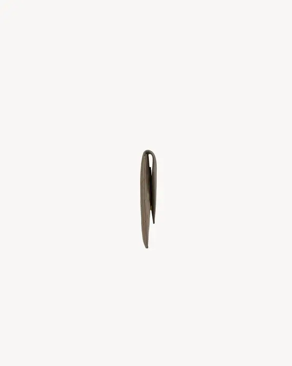 Saint Laurent Paris Pouch In Grain De Poudre Leather In Beige