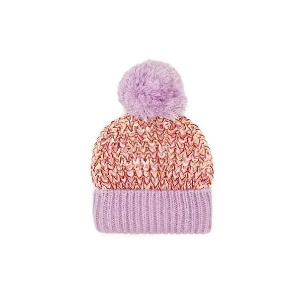 CARA & THE SKY Lolly Beanie Bobble Hat Lilac - Pink