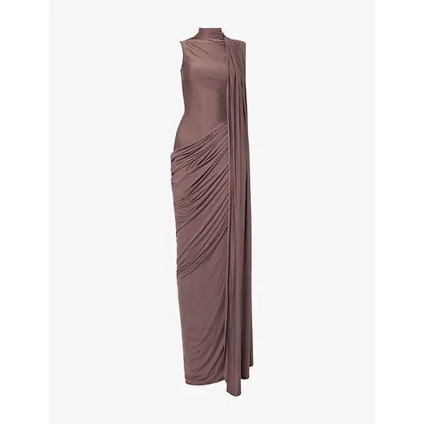 DEME Brente Draped Stretch-jersey Maxi Dress