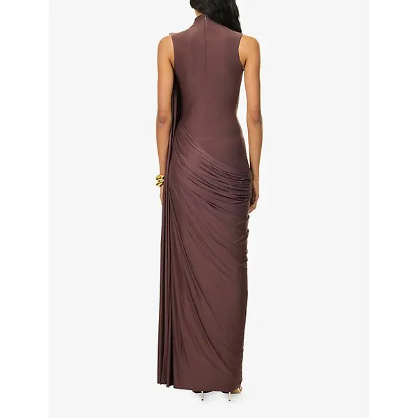 DEME Brente Draped Stretch-jersey Maxi Dress