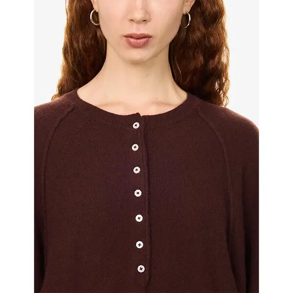Free People Porta Henley-collar Cashmere Jumper