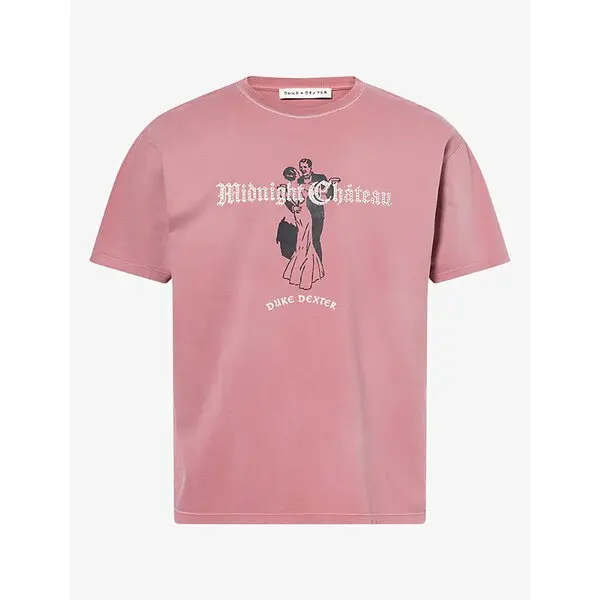 DUKE + DEXTER Mc Dancers Graphic-print Cotton T-shirt - Rose