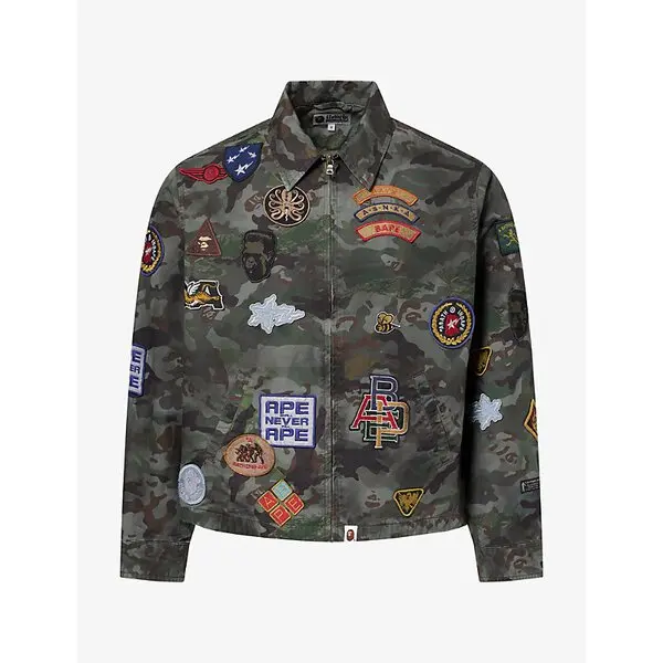 A BATHING APE Hybrid Camo Multi Badge Cotton Jacket