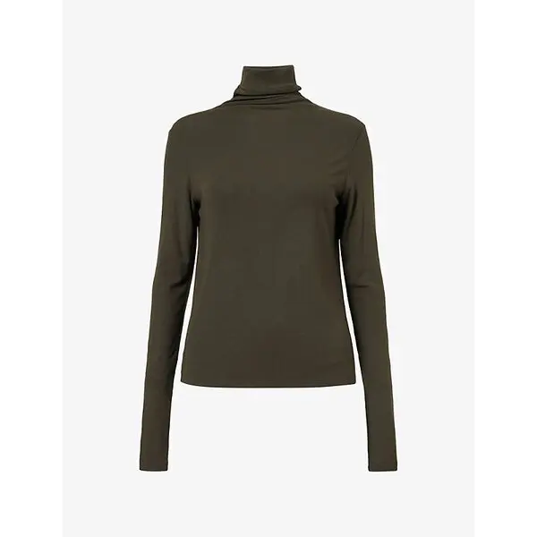 Vince Essential Turtle-neck Modal-jersey Top