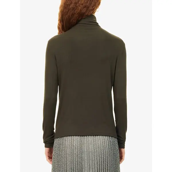 Vince Essential Turtle-neck Modal-jersey Top