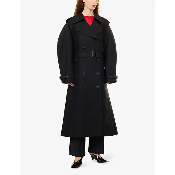 ANINE BING Pascale Cotton Maxi Trench Coat
