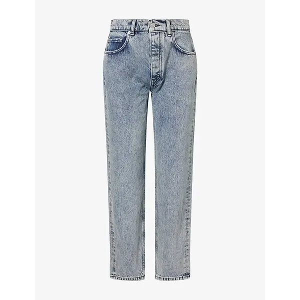 ANINE BING Kate High-rise Straight-leg Denim Jeans - Washed Blue