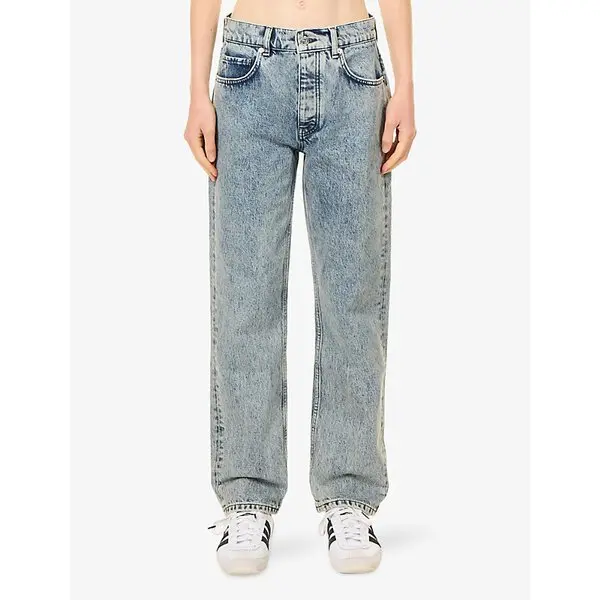 ANINE BING Kate High-rise Straight-leg Denim Jeans