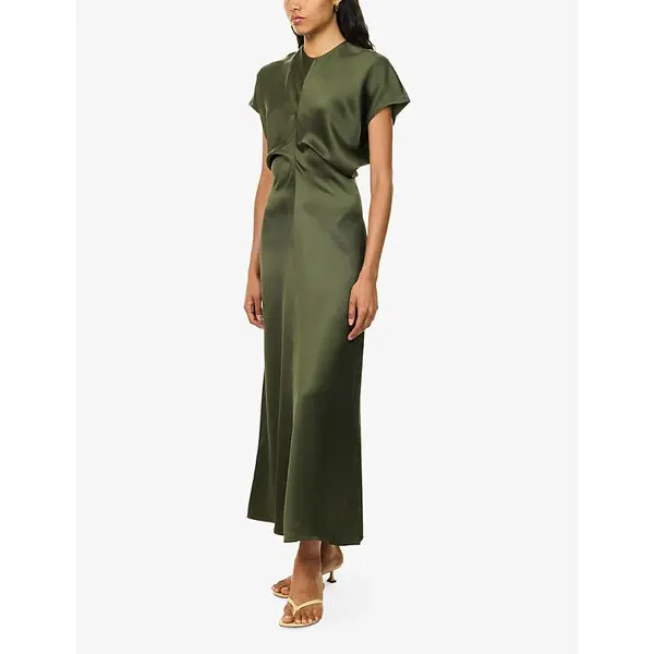 TOTEME Slouch Waist Satin Maxi Dress