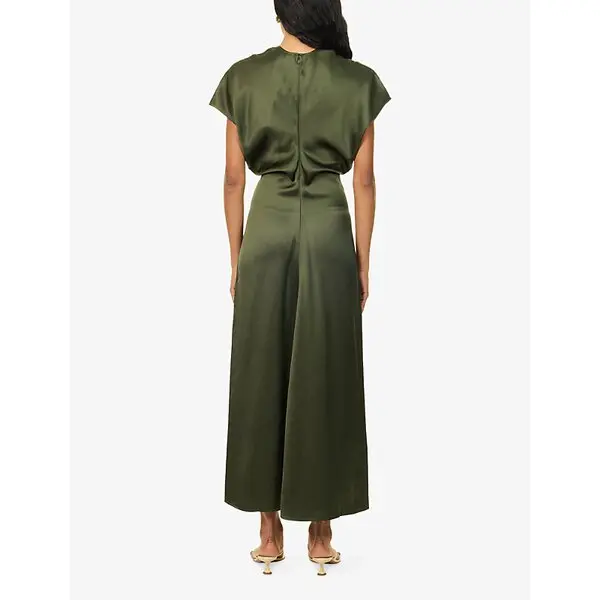 TOTEME Slouch Waist Satin Maxi Dress