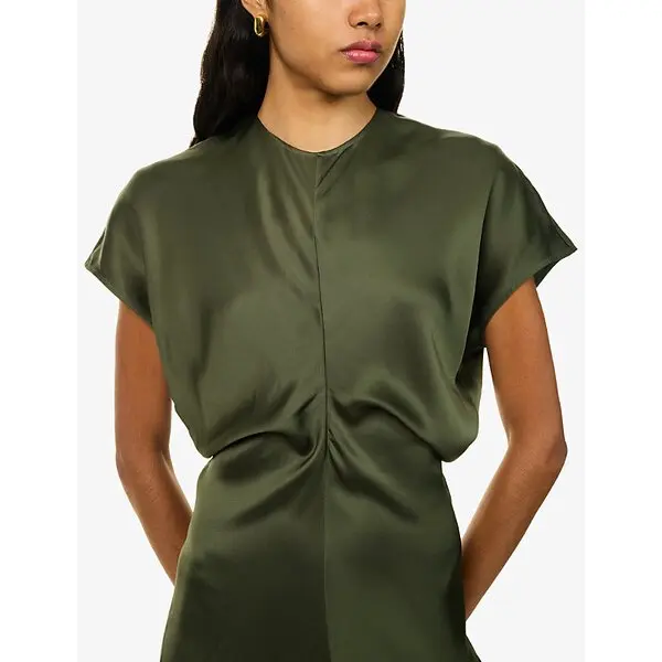 TOTEME Slouch Waist Satin Maxi Dress