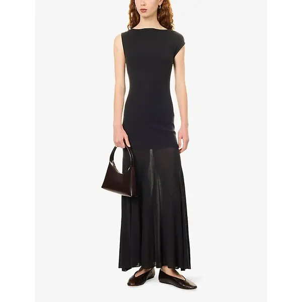ST. AGNI Circle Hem Stretch-jersey Maxi Dress