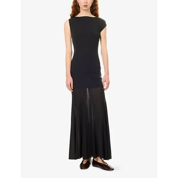 ST. AGNI Circle Hem Stretch-jersey Maxi Dress