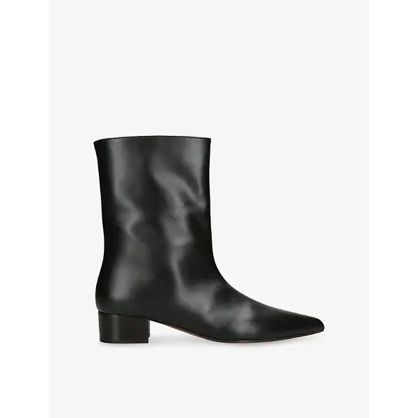 NEOUS Tapek Leather Ankle Boots With Block Heel
