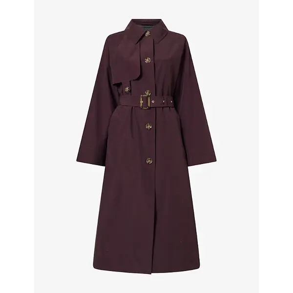 Barbour Antonella Long-line Cotton-blend Trench Coat