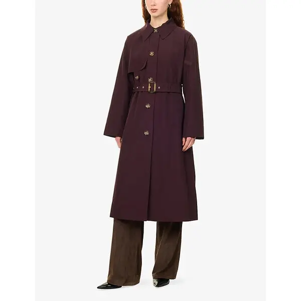 Barbour Antonella Long-line Cotton-blend Trench Coat