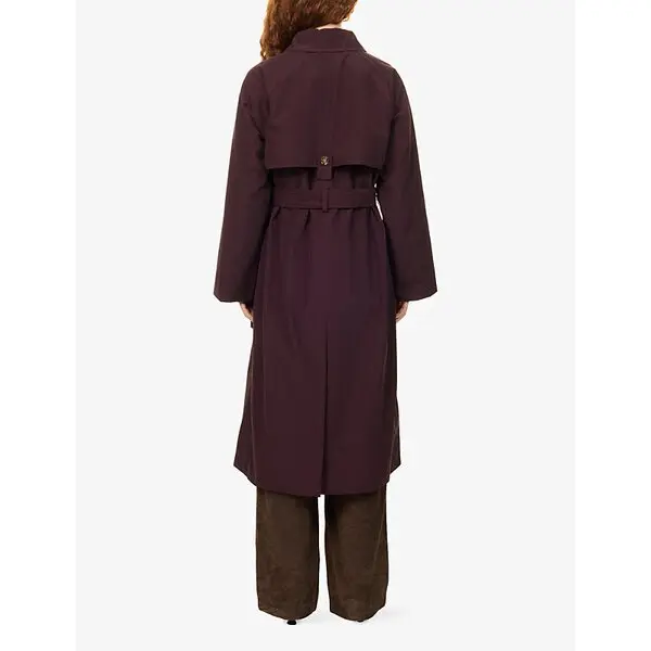 Barbour Antonella Long-line Cotton-blend Trench Coat