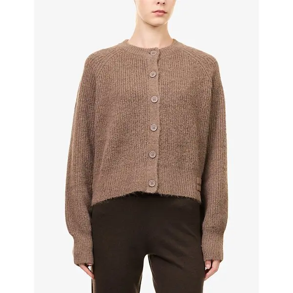 ADANOLA Ribbed Knitted Cardigan
