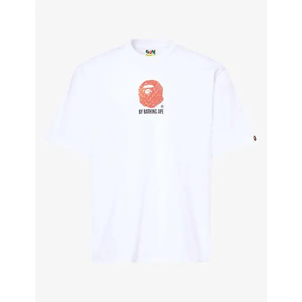 A BATHING APE Strawberry Bathing Ape Relaxed Graphic Cotton-jersey T-shirt - White