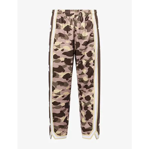 A BATHING APE Color Camo High Split Relaxed Mesh Woven Trousers