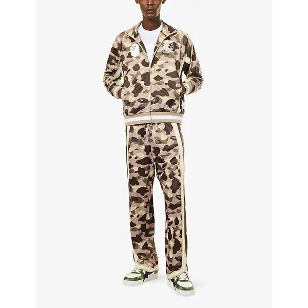 A BATHING APE Color Camo High Split Relaxed Mesh Woven Trousers
