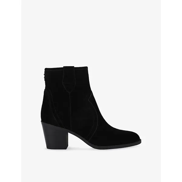 Carvela Salvetti Suede Heeled Ankle Boots - Black