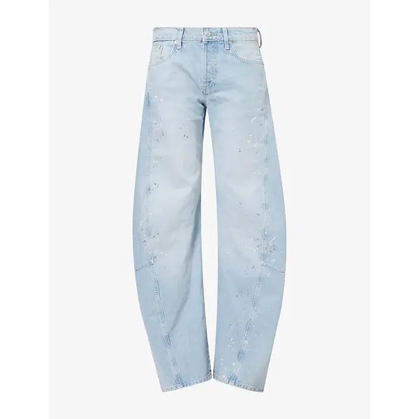 Free People Fable Twisted Seam Barrel Leg Jeans