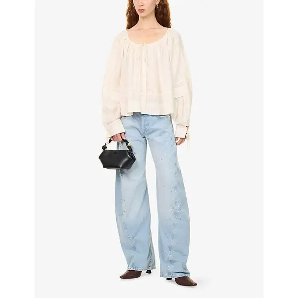 Free People Fable Twisted Seam Barrel Leg Jeans