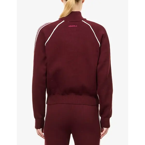 ADANOLA Stripe-trim Knit Track Jacket