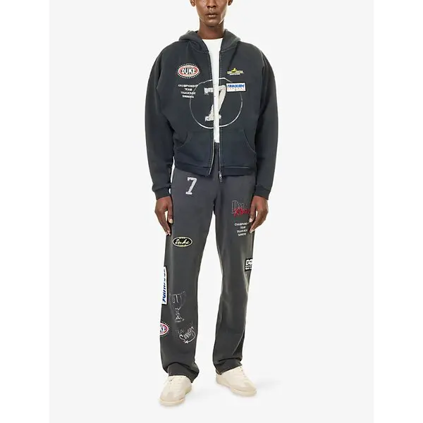DUKE + DEXTER Dr4 Eat Dirt Washed Embroidered Cotton Hoody