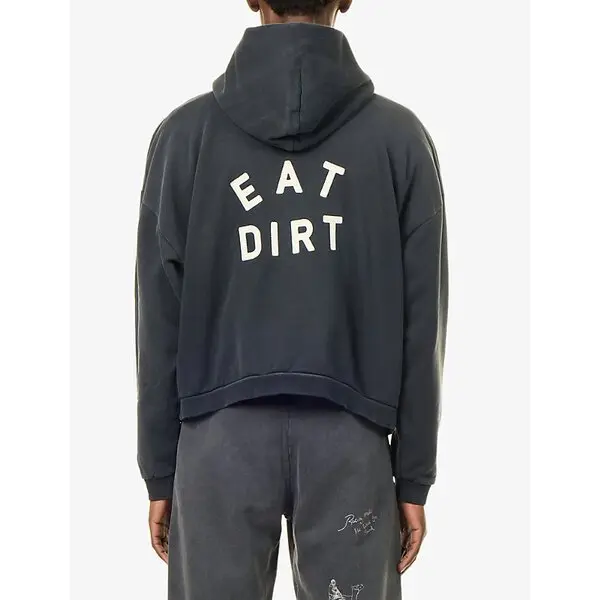 DUKE + DEXTER Dr4 Eat Dirt Washed Embroidered Cotton Hoody