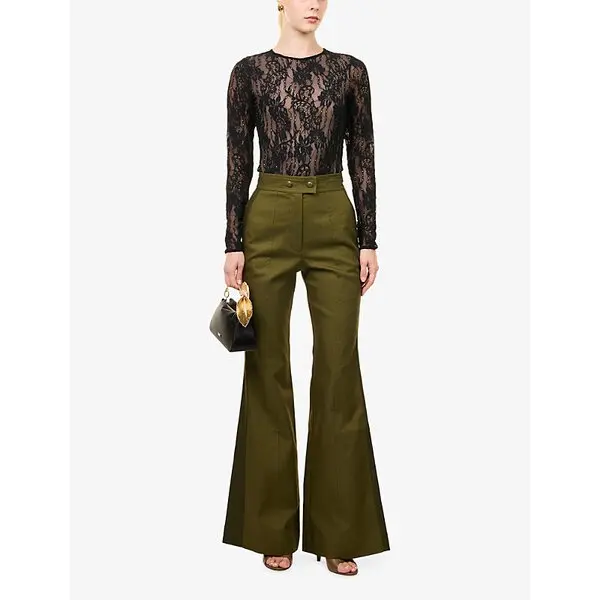 Zimmermann Long-sleeve Lace Bodysuit - Black