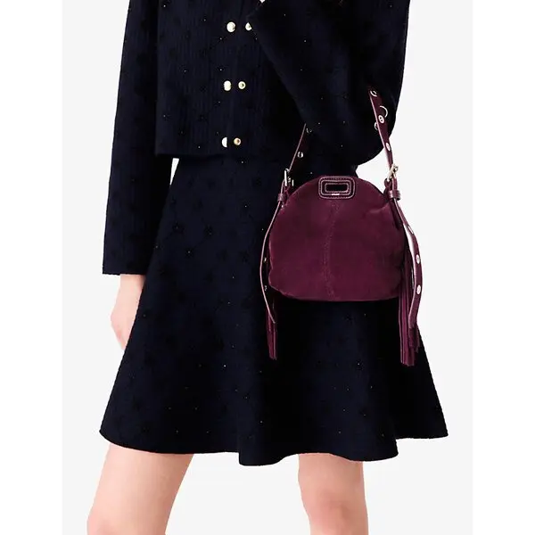 Maje Miss M Micro Suede Bag
