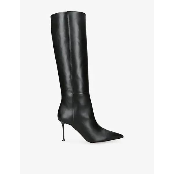 AQUAZZURA Harper 85 Leather Knee-high Boots