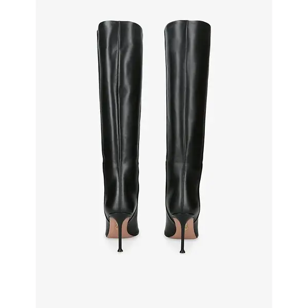 AQUAZZURA Harper 85 Leather Knee-high Boots