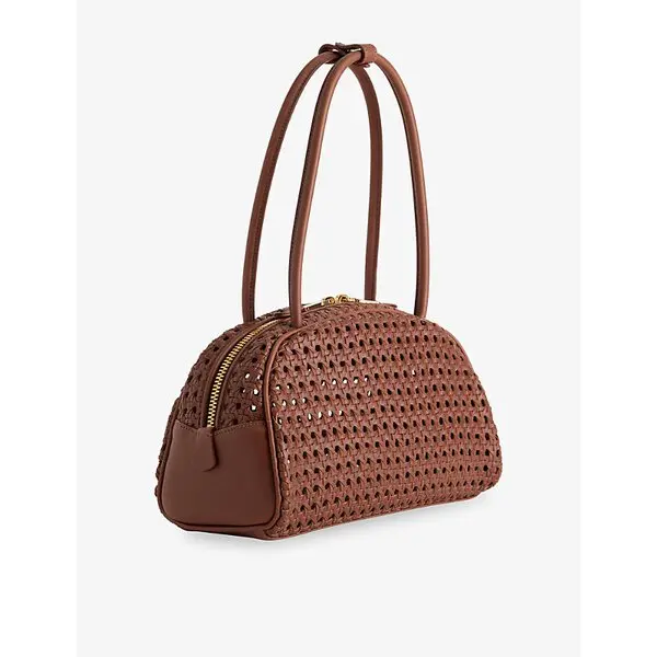 Miu Miu Beau Woven Leather Shoulder Bag