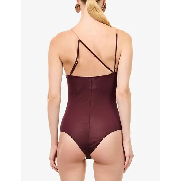 NENSI DOJAKA Pleated Bra Mesh Top