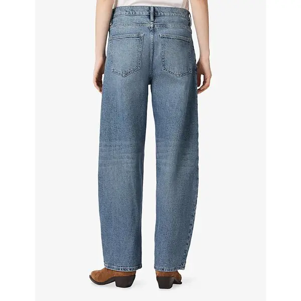 ALLSAINTS Sadie Stud Barrel-leg Stretch-denim Jeans