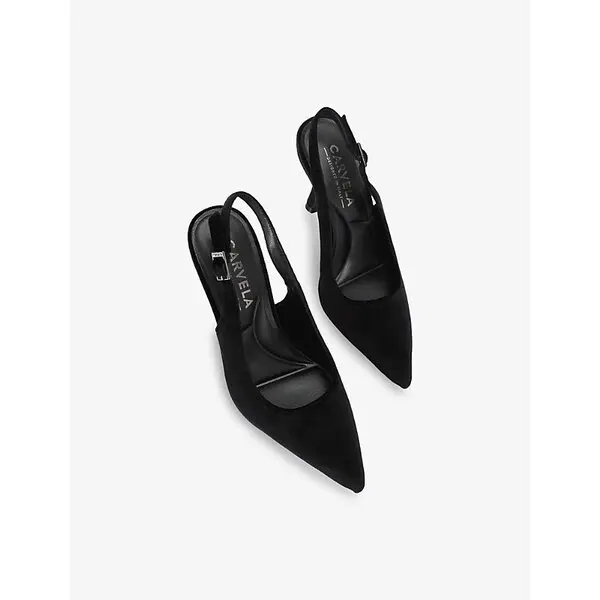Carvela Leoni Velvet Sling-back Courts