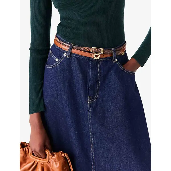 Maje Logo-buckle Leather Belt