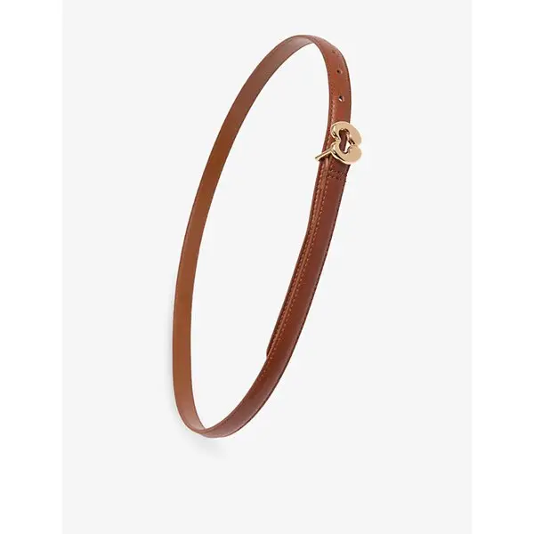 Maje Logo-buckle Leather Belt