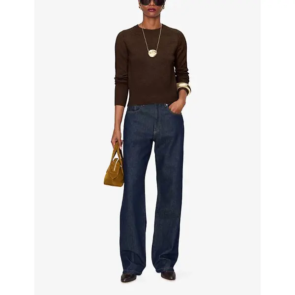 JOSEPH Melby Round-neck Cashmere Top