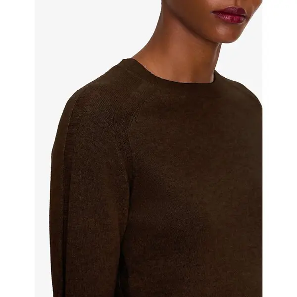 JOSEPH Melby Round-neck Cashmere Top